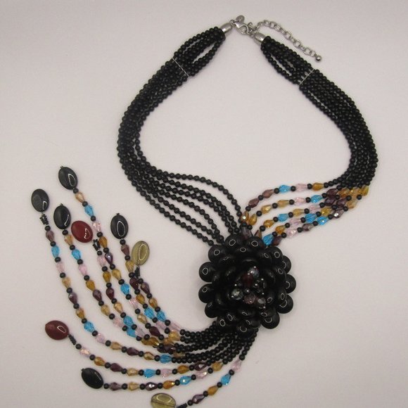 Joan Rivers | Jewelry | Signed Joan Rivers Black Starlet Necklace ...